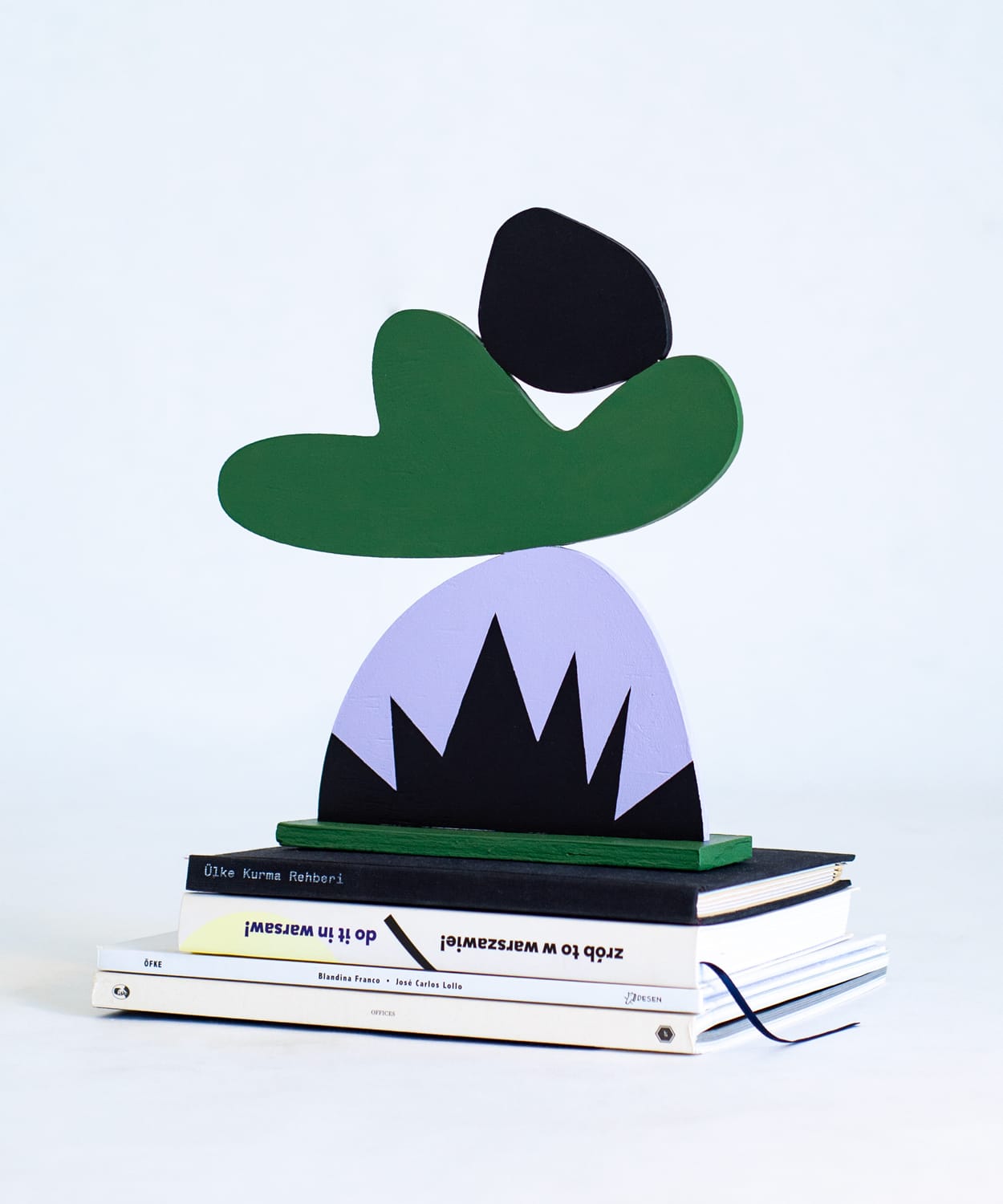 "Moss" Wooden Totem / Sculpture — Jun Objects